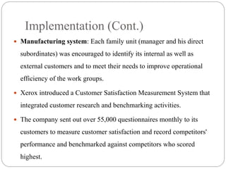 Xerox - Benchmarking | PDF