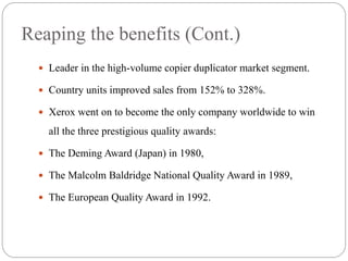 Xerox - Benchmarking | PDF