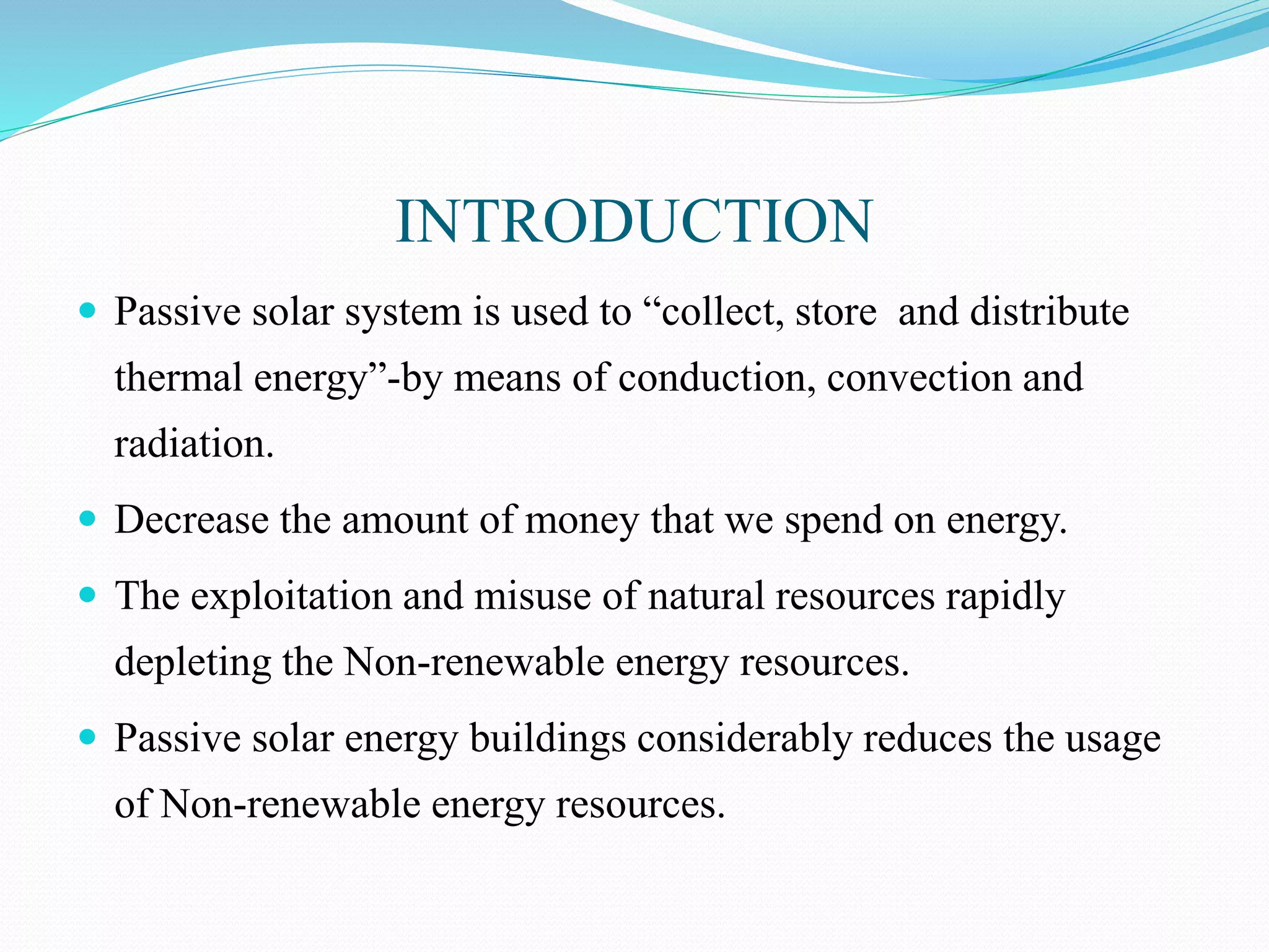 Passive solar energy buildings | PPTX