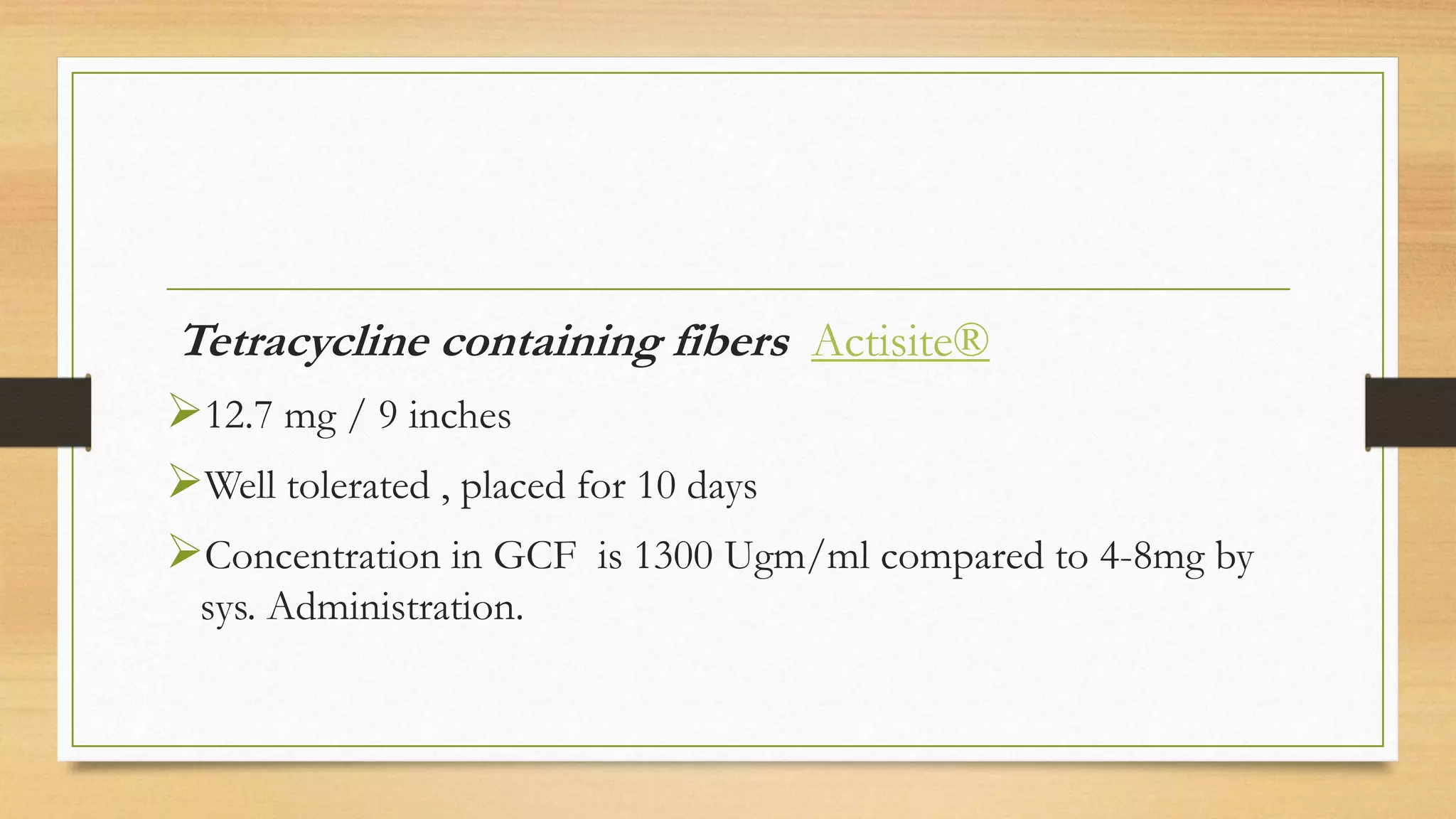 Role of Antimicrobials in Periodontal Diseases | PPTX
