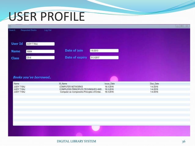 Digital Library System | PPTX | Databases | Computer Software and Applications