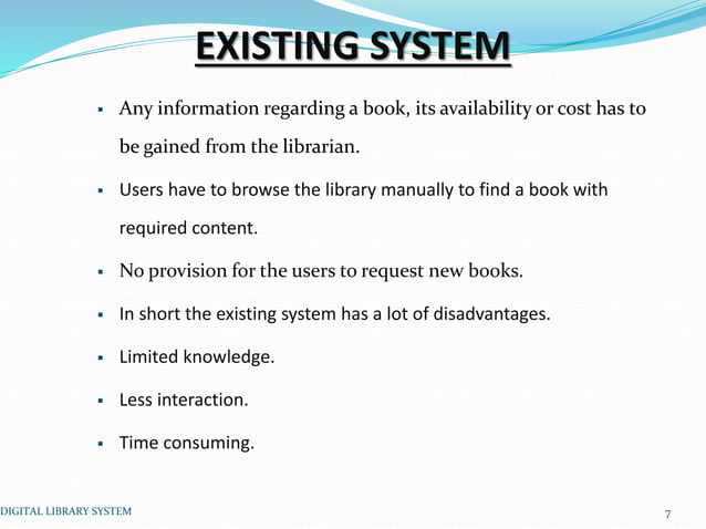 Digital Library System | PPTX | Databases | Computer Software and Applications