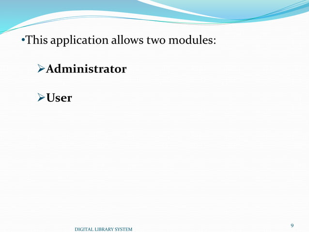 Digital Library System | PPTX | Databases | Computer Software and Applications