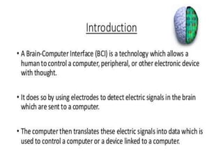 Brain Computer Interface(BCI) | PPT