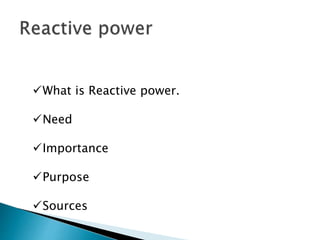 implementation of statcom and reactive power compensation | PPTX