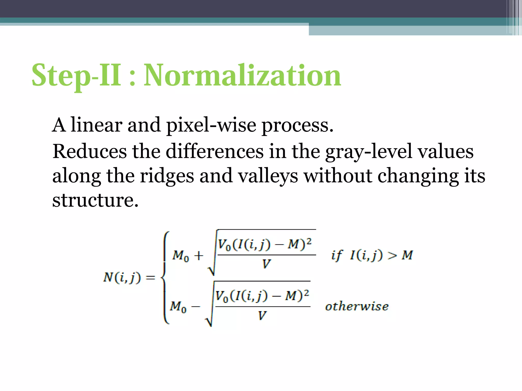 Fingerprint Images Enhancement ppt | PPT