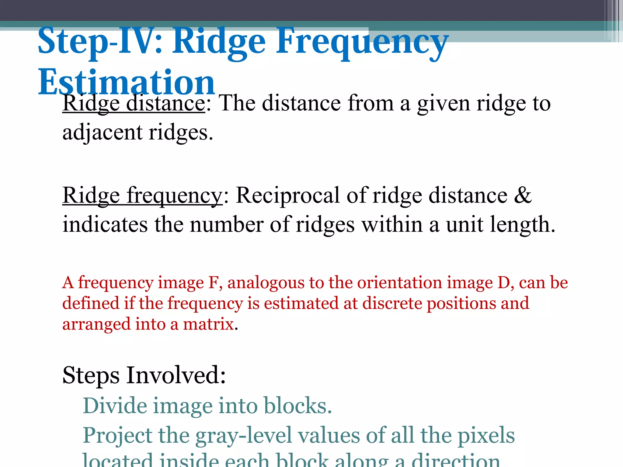 Fingerprint Images Enhancement ppt | PPT
