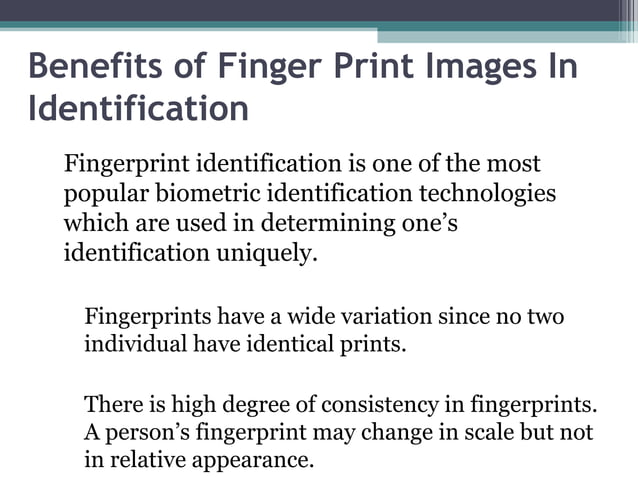 Fingerprint Images Enhancement ppt | PPT | Photo Editing Software ...