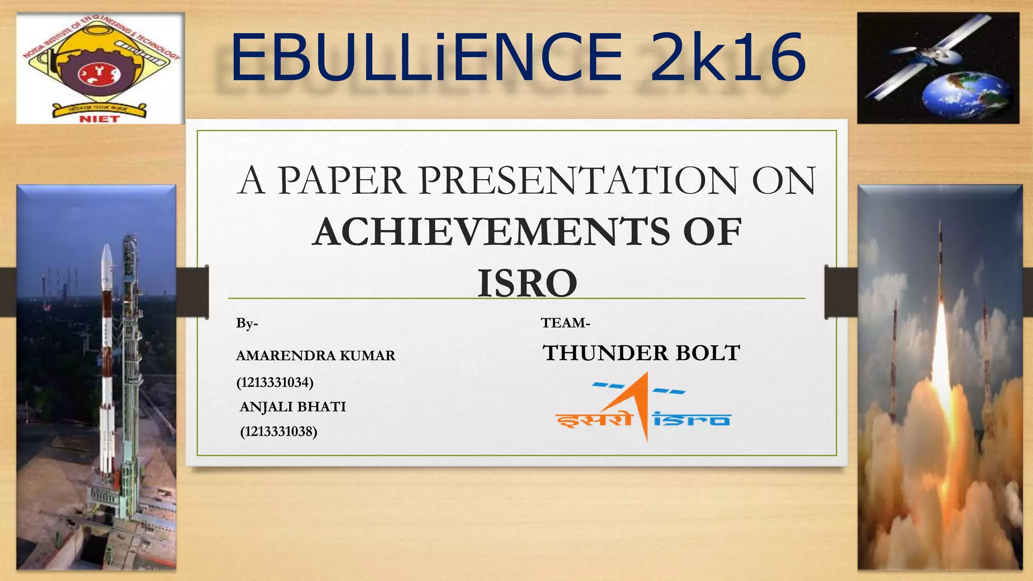 ACHIEVEMENTS OF ISRO | PPTX