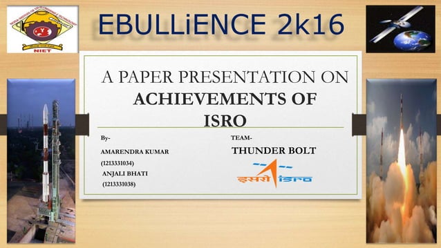 ACHIEVEMENTS OF ISRO | PPTX
