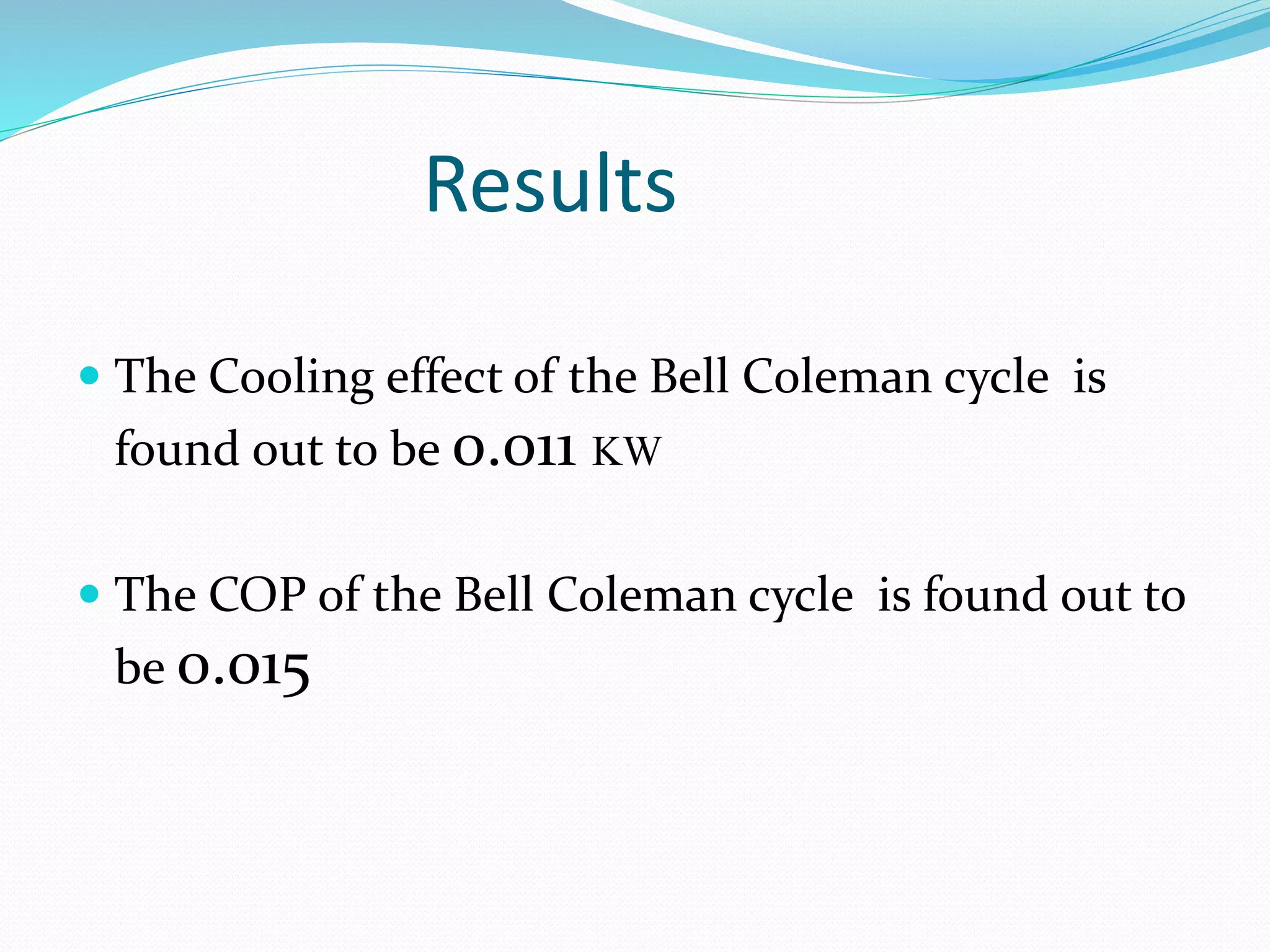 Air refrigeration system by Bell Coleman cycle and Vortex tube | PPTX