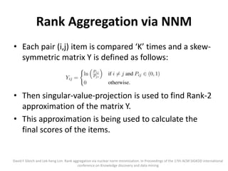 Ranking using pairwise preferences | PPTX | Technology & Computing