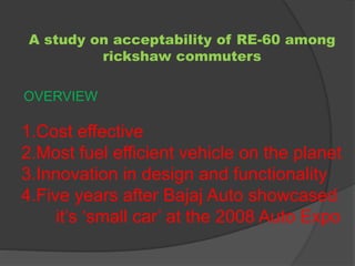 bajaj re60 | PPTX