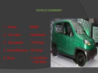 bajaj re60 | PPTX