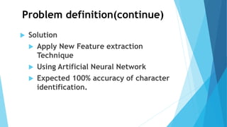 Handwritten character recognition using artificial neural network | PPTX