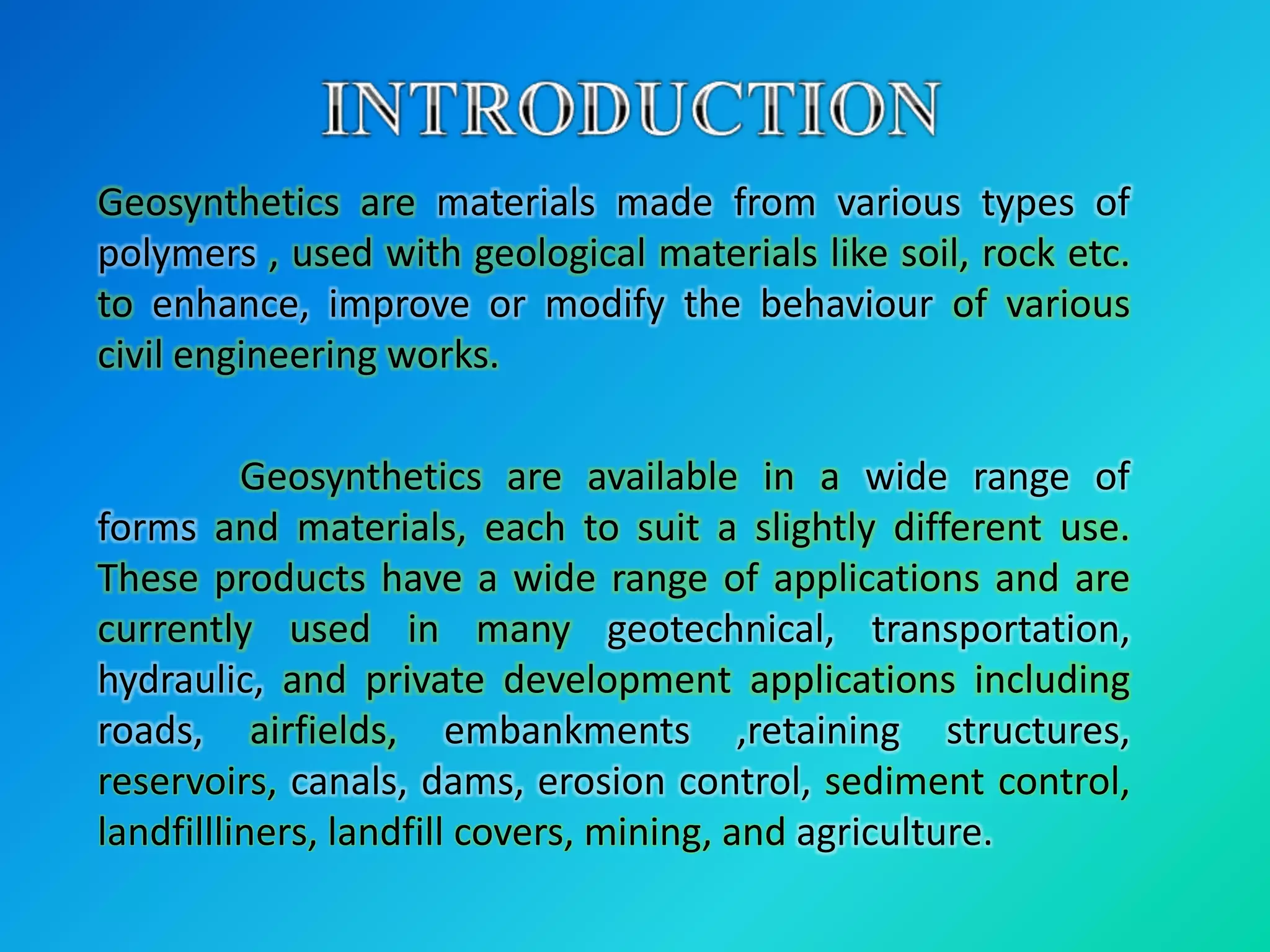 GEOSYNTHETICS | PPTX