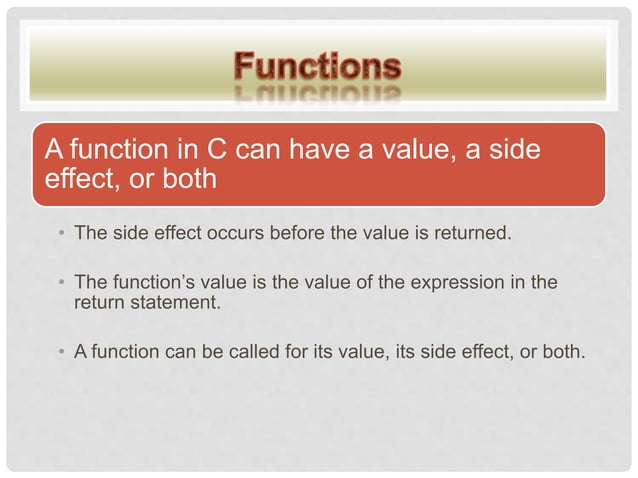 functions in C | PPTX