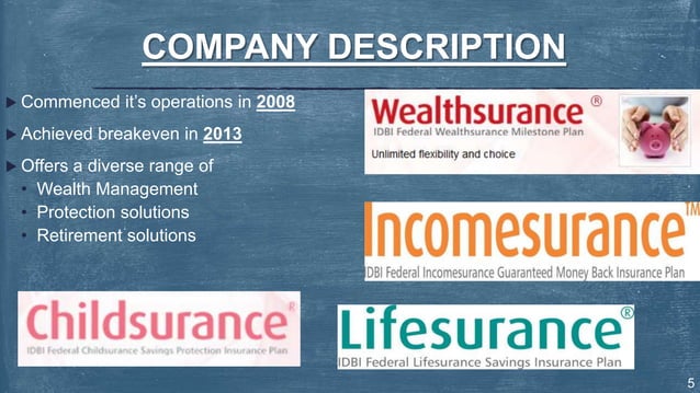 Idbi federal life insurance market plan | PPT