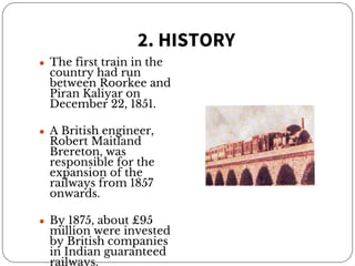 Railway System in Indiapptx | PPTX | Rail Travel | Travel Type