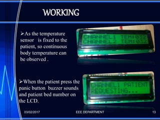 patient monitoring using GSM | PPTX