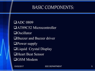 patient monitoring using GSM | PPTX