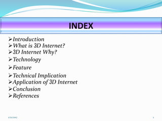3 D INTERNET | PPT