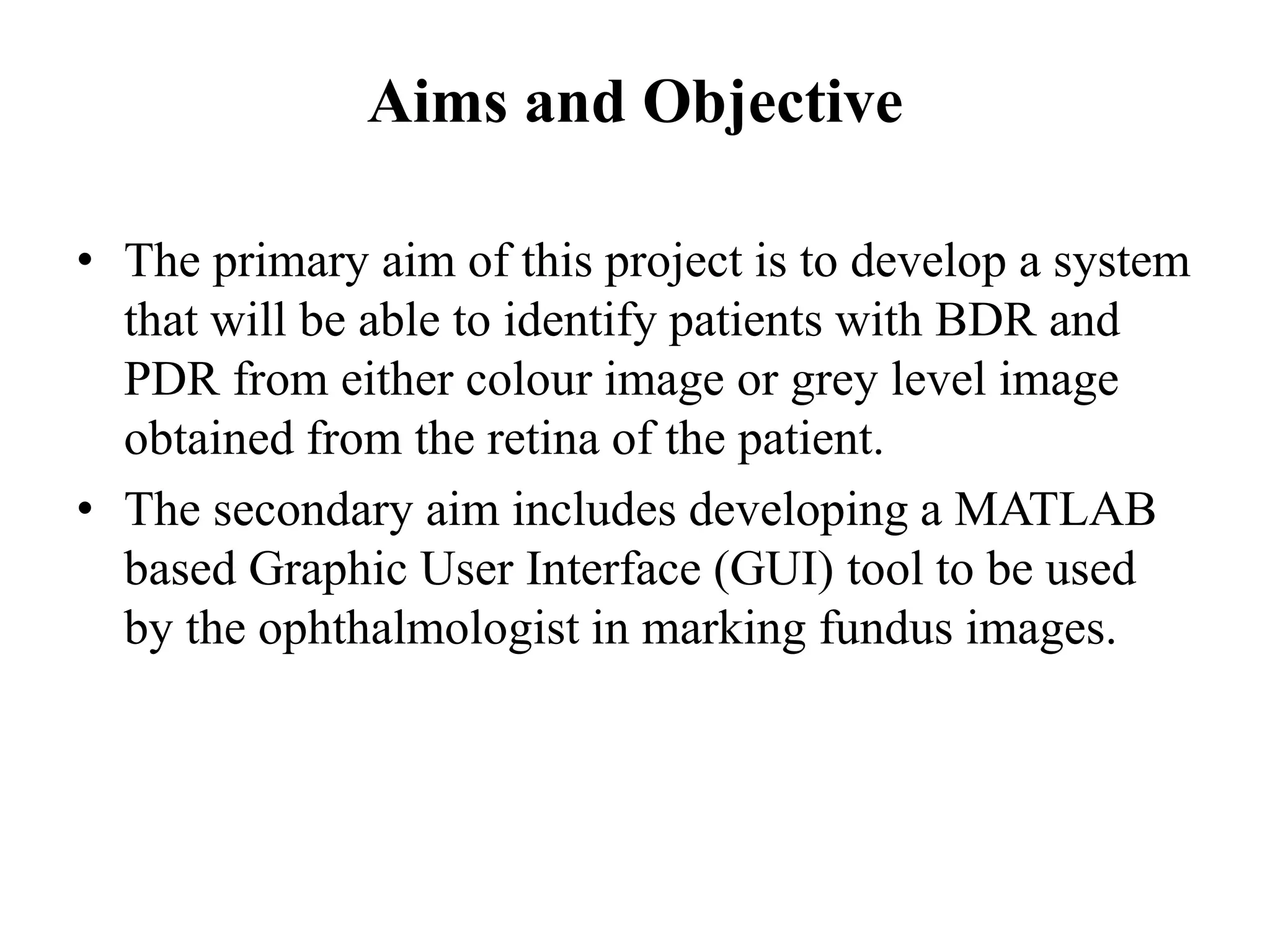 Diabetic Retinopathy Analysis using Fundus Image | PPTX