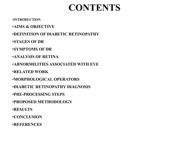 Diabetic Retinopathy Analysis using Fundus Image | PPTX | Eye and Vision Conditions | Diseases ...