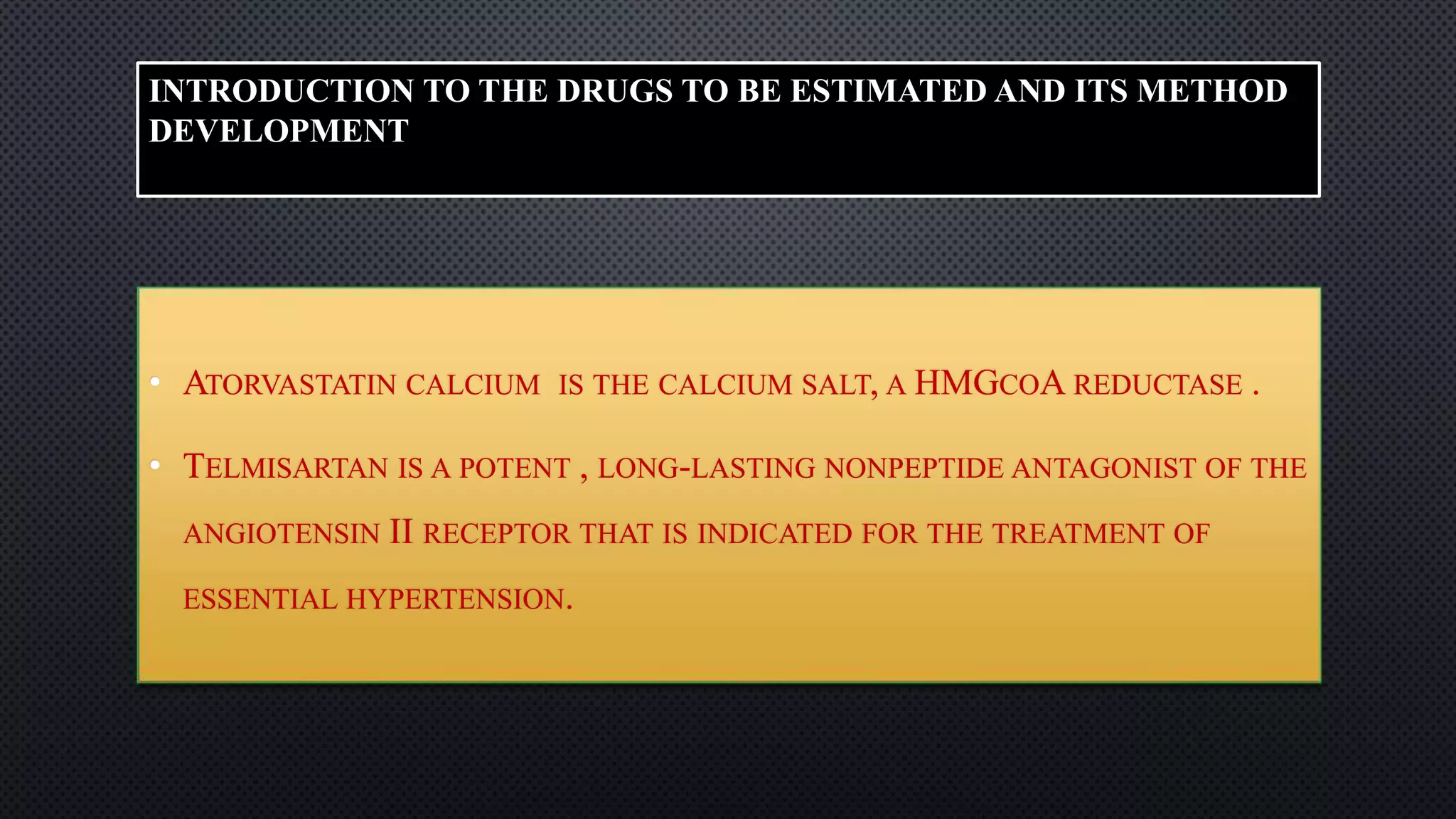 RP-HPLC method development for simultaneous estimation of atorvastatin and simvastatin | PPTX