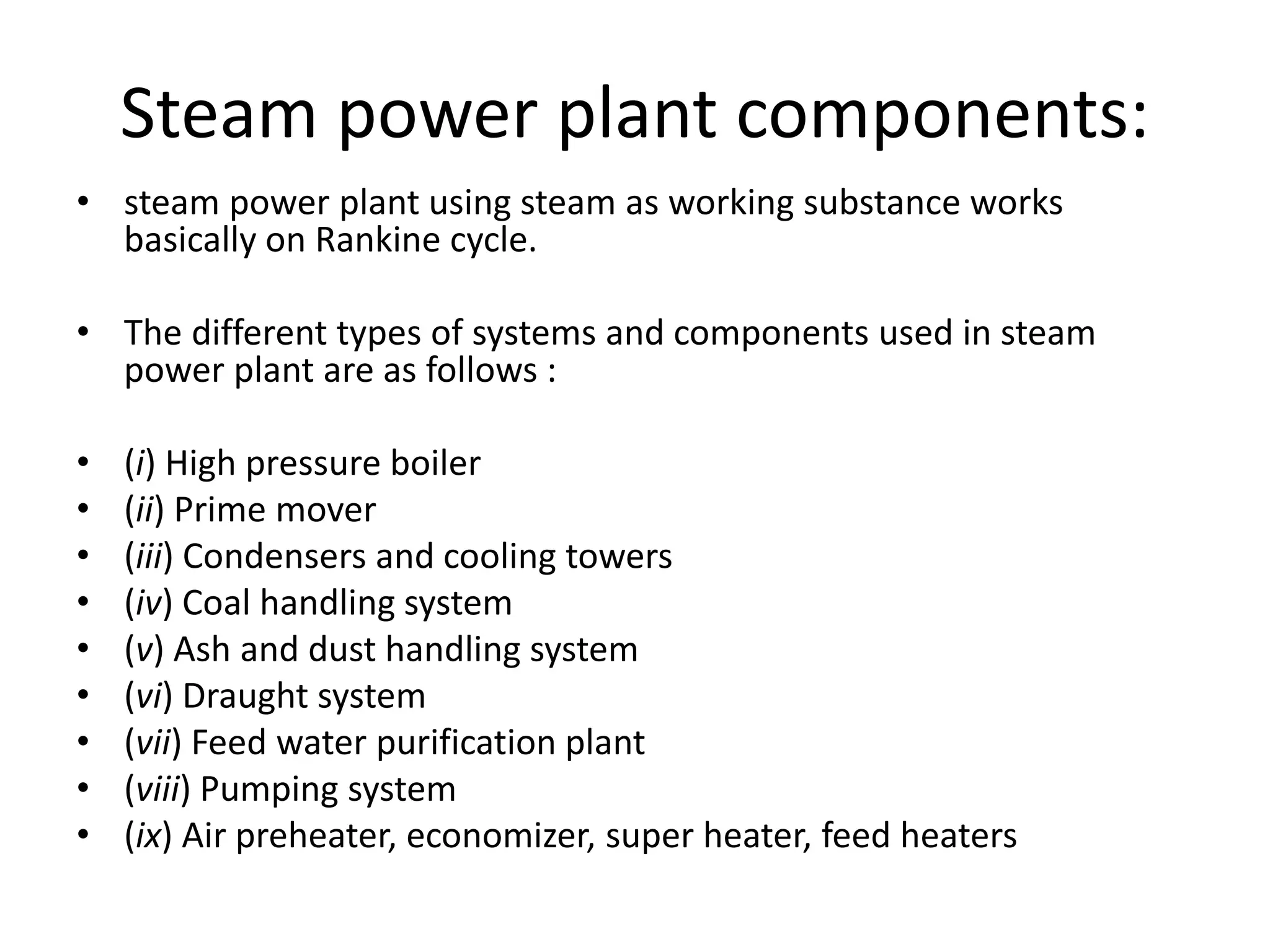 Steam Power Plant | PPTX