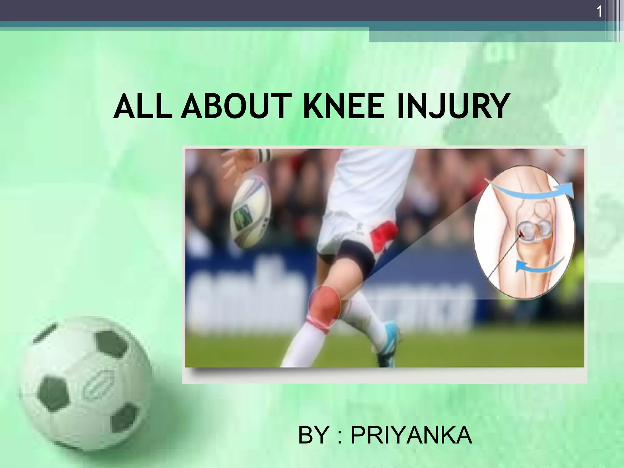 Knee Injuries In Detail | PPT