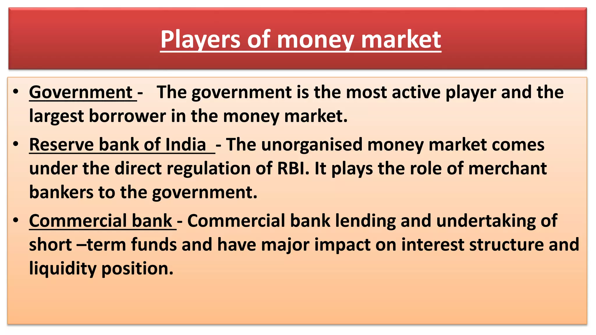 Money market | PPTX