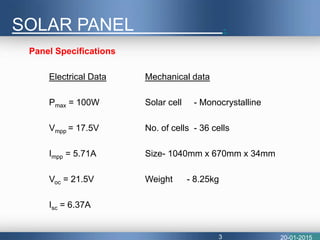Solar powered illumination with maximum power point tracking MPPT by ...
