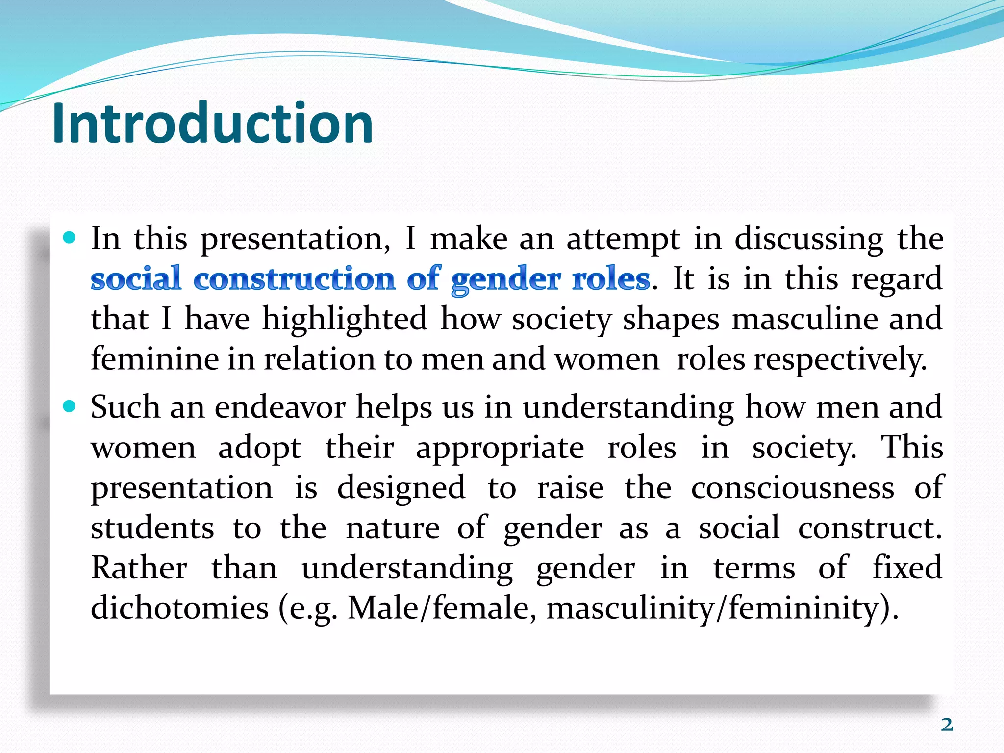 social construction of gender | PPTX