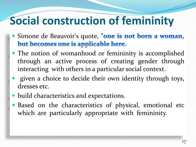 social construction of gender | PPTX
