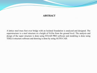 Design of Foot Over Bridge | PDF