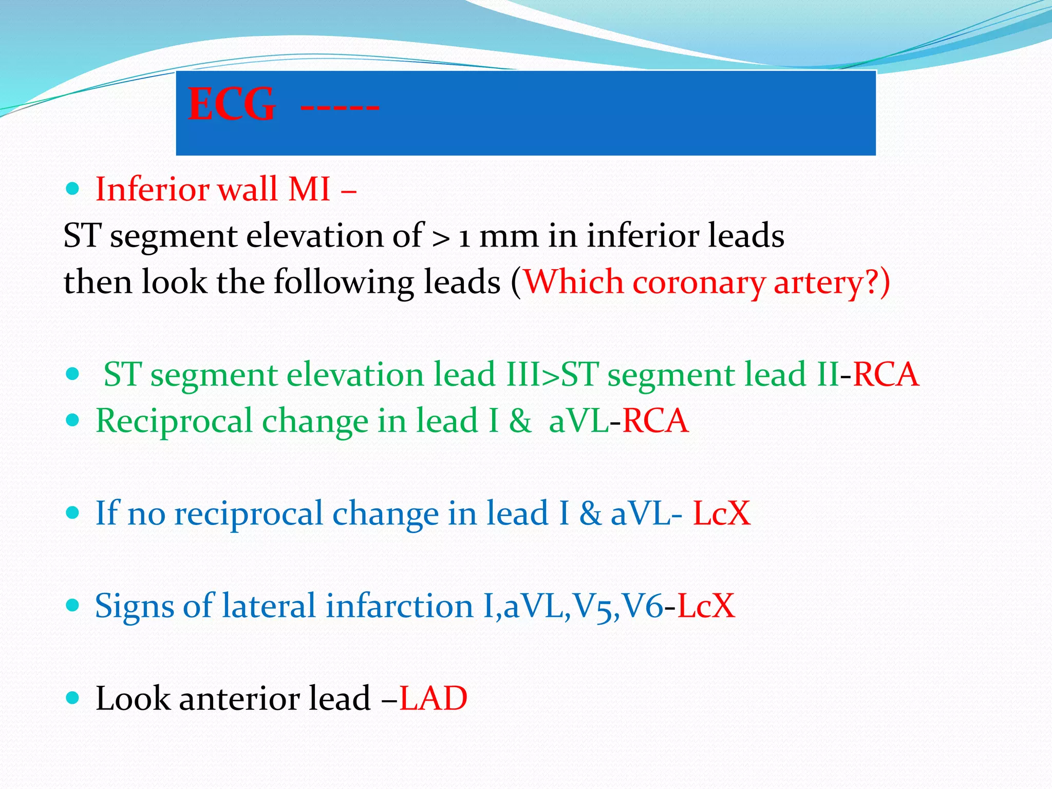 Right ventricular infarction & posterior extension by dr salim | PPTX