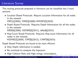 Path Addressed Depth Based Routing | PPT