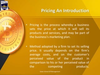presentation on pricing | PPTX