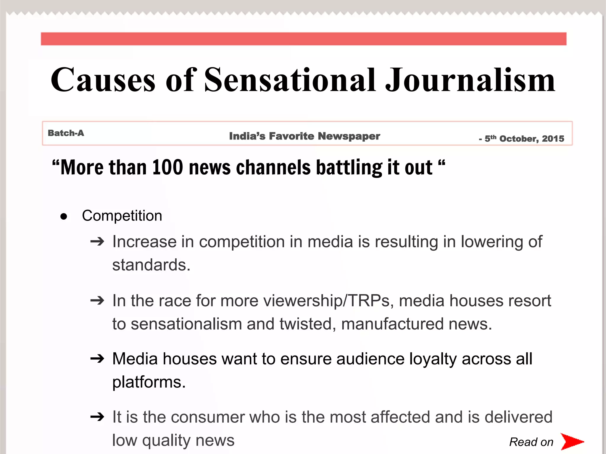Sensationalism in Journalism | PPT