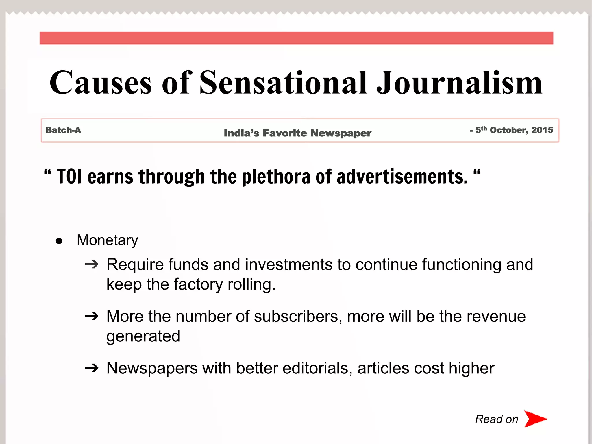 Sensationalism in Journalism | PPTX