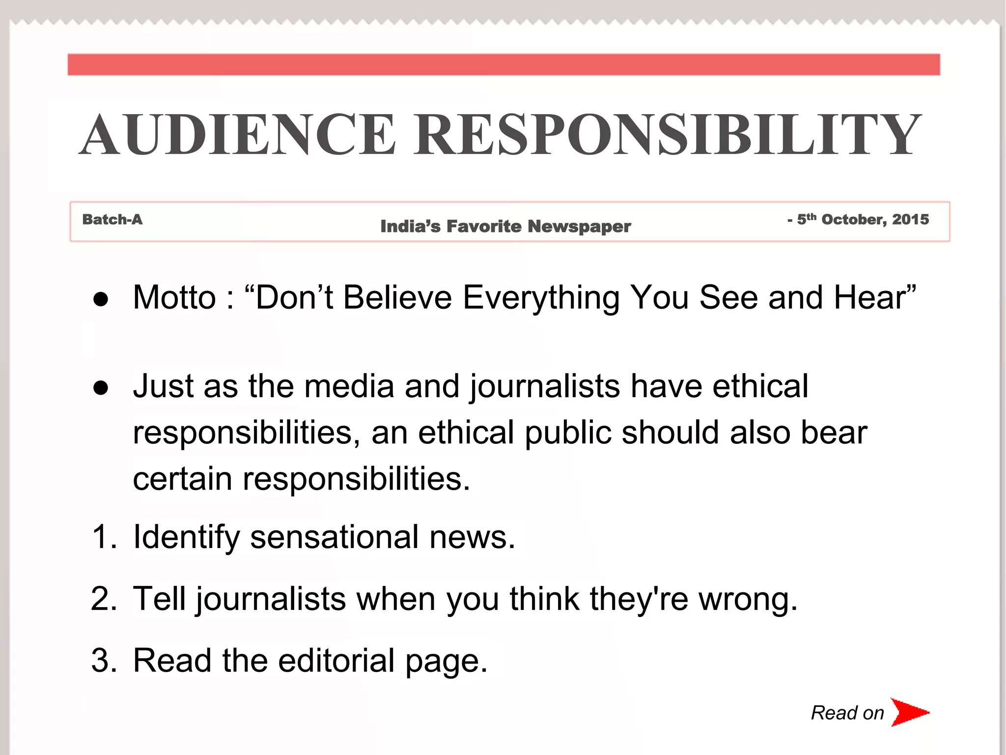 Sensationalism in Journalism | PPTX