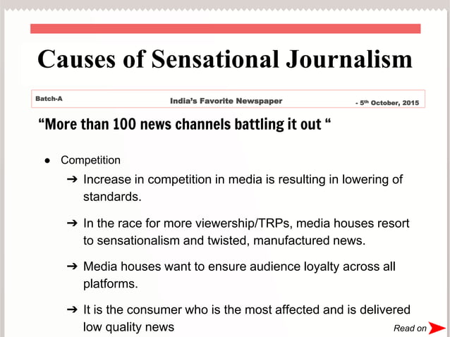 Sensationalism in Journalism | PPTX