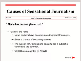 Sensationalism in Journalism | PPTX