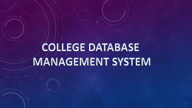 Student database management system | PPTX