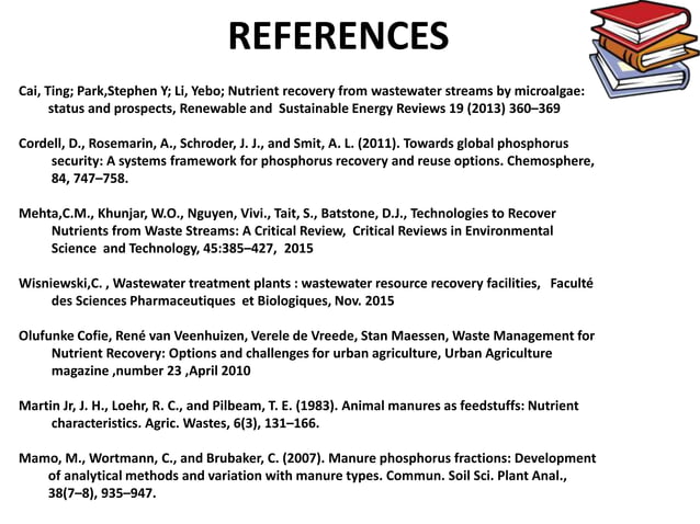 NUTRIENT RECOVERY FROM WASTES | PPT