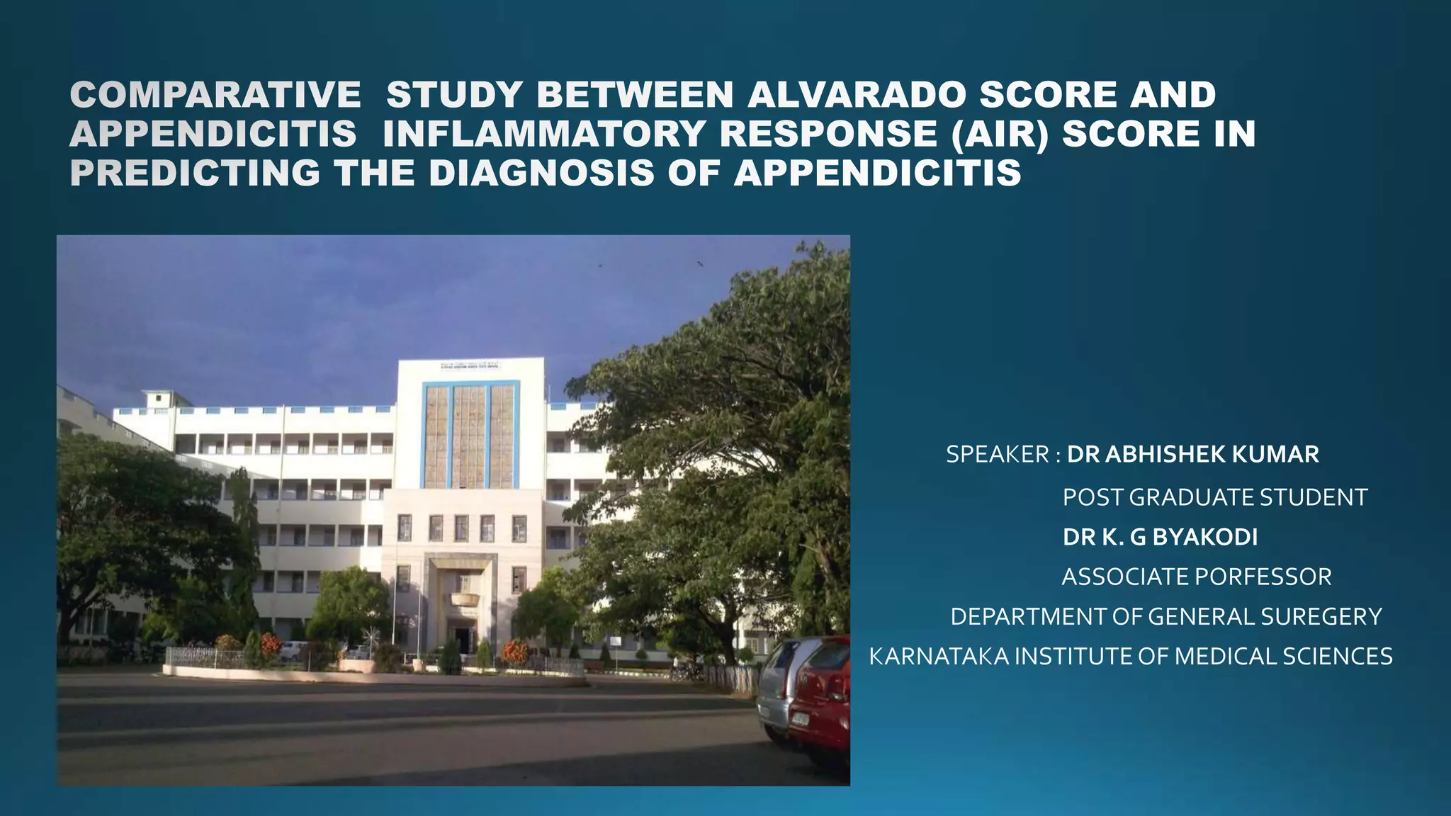 appendicitis inflammatory response scoring | PPT