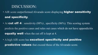 appendicitis inflammatory response scoring | PPT