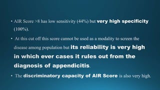 appendicitis inflammatory response scoring | PPT