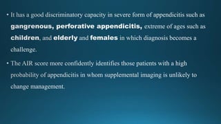 appendicitis inflammatory response scoring | PPT